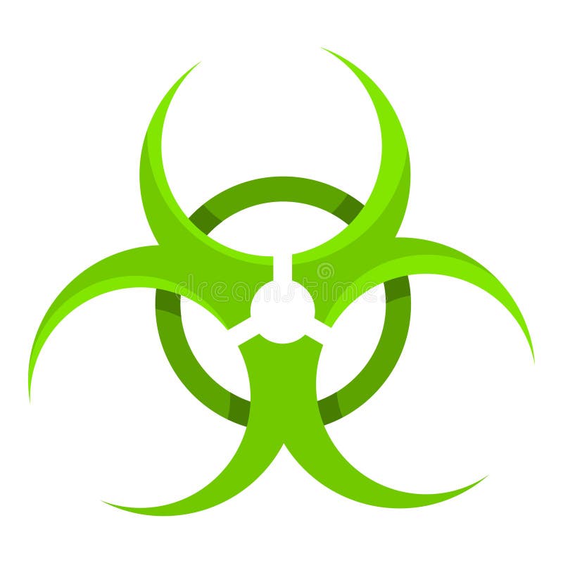 Vector Flat Icon - Biohazard Symbol Stock Vector - Illustration of ...