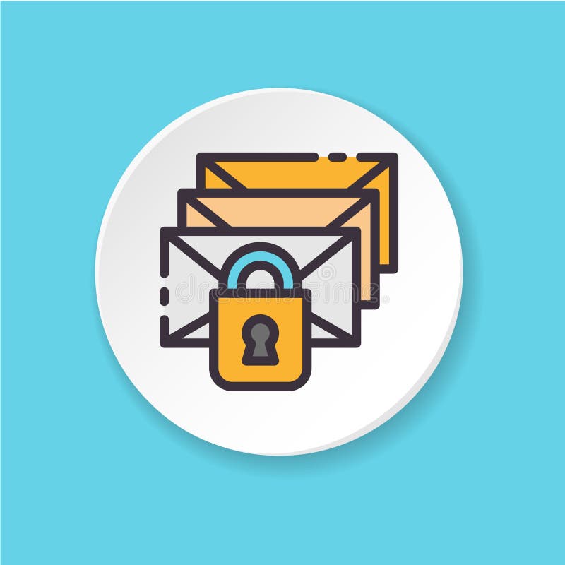 Vector Flat Icon Blocked Message. Spam. Stock Vector - Illustration of ...