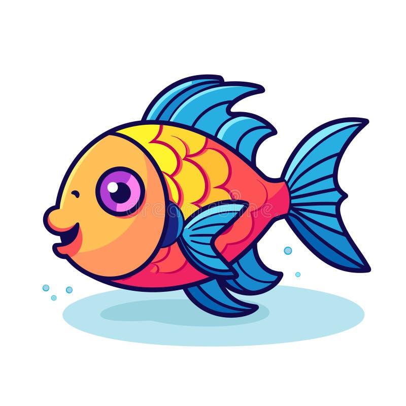 Vector of a Flat Vector Icon of a Colorful Worm on a Vibrant Blue ...