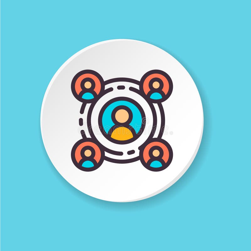 Vector Flat Icon Coworking Process. UI/UX User Interface. Stock Vector ...