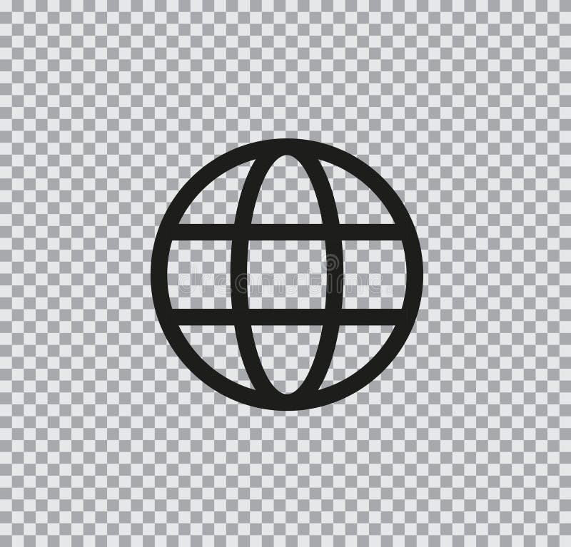 Vector Flat Icon Earth Icon on Transparent Background Stock Vector ...