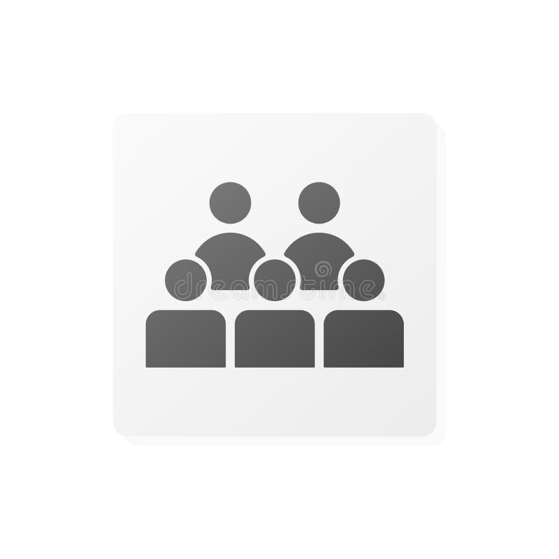 Vector Flat Icon of a Group of People. Stock Vector - Illustration of ...