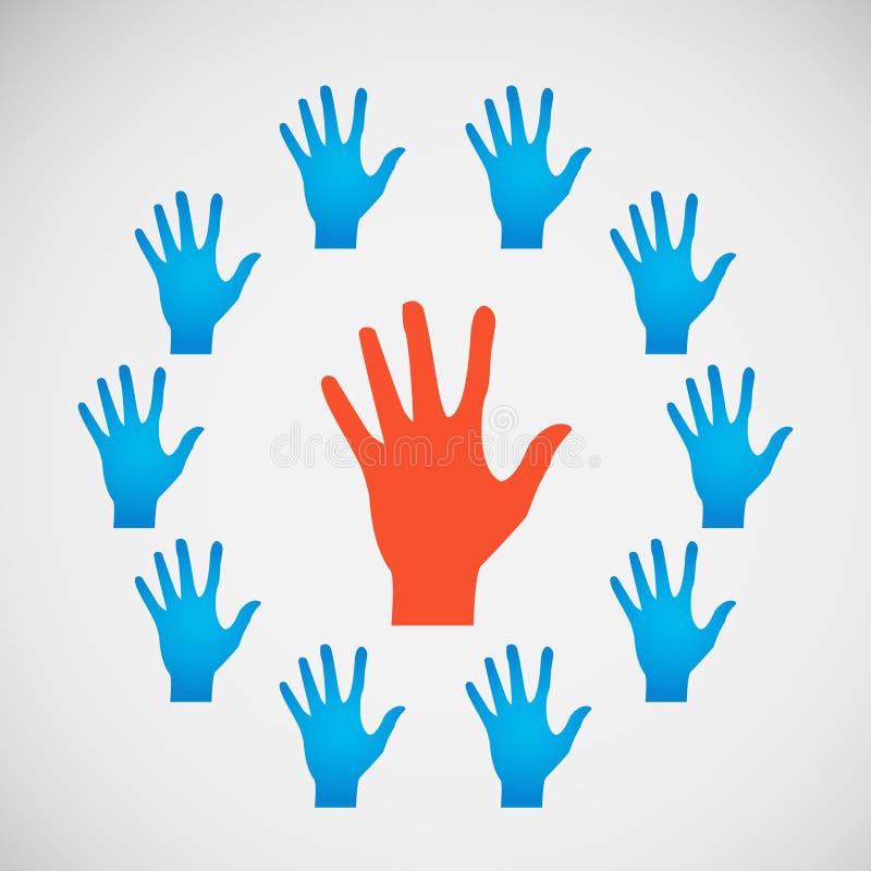 Vector Flat Icon Hands. Color Abstraction Eps Stock Vector ...