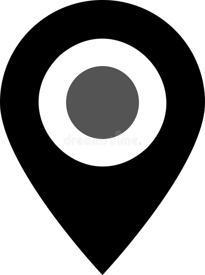 Vector Flat Icon of Location Pin As Navigation Concept Isolated on ...