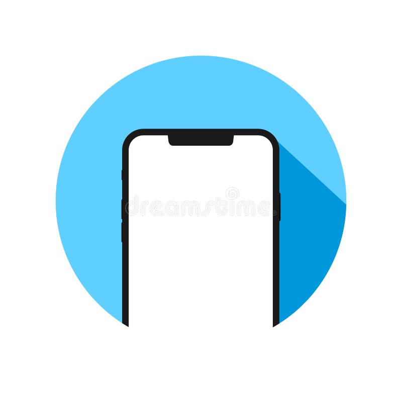 Vector Flat Icon of Mobile Phone EPS 10 Stock Vector - Illustration of ...