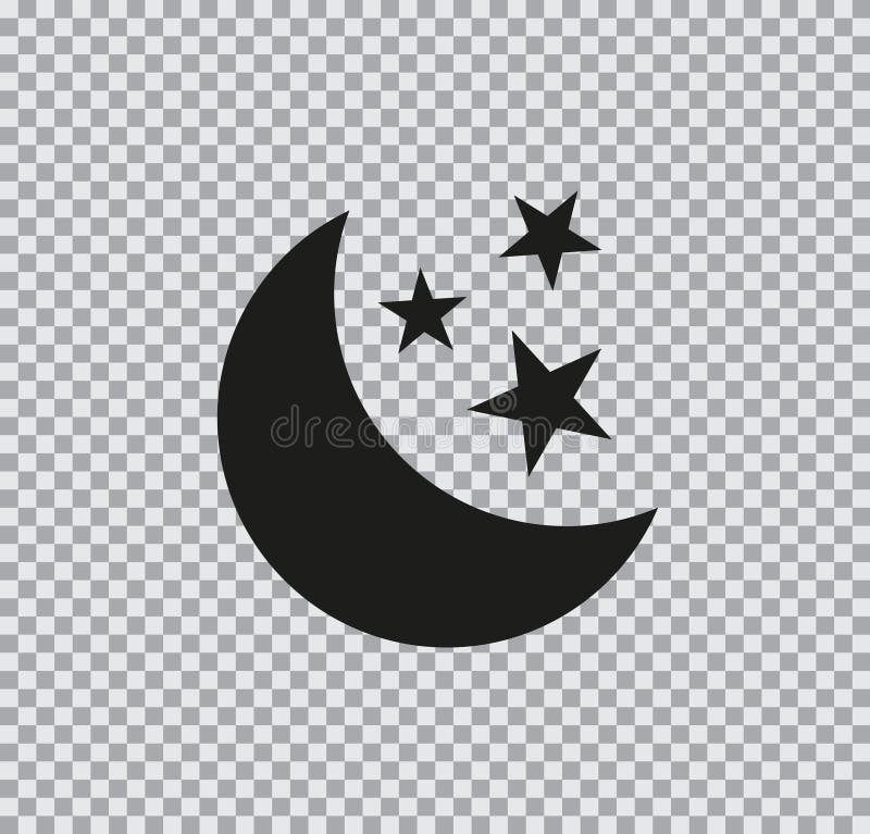 Vector Flat Icon of Moon Black on Transparent Background Stock ... Vector Flat Icon of Moon Black on Transparent Background Stock ...