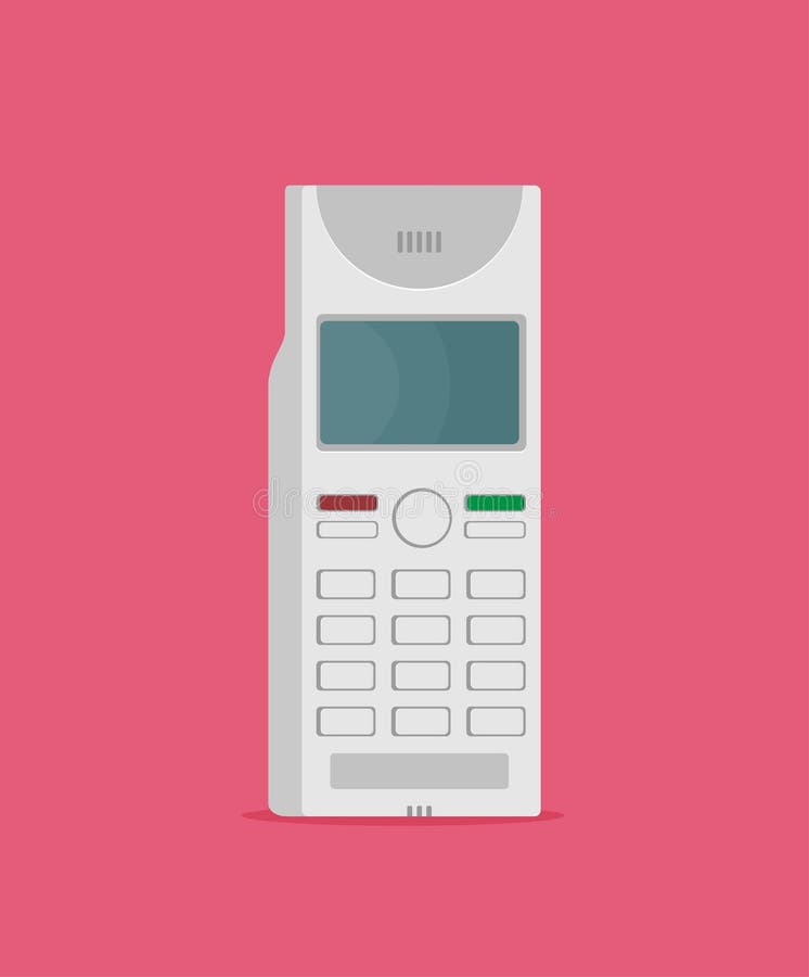 Vector Flat Icon of Phone with Keypad and Display Stock Vector ...