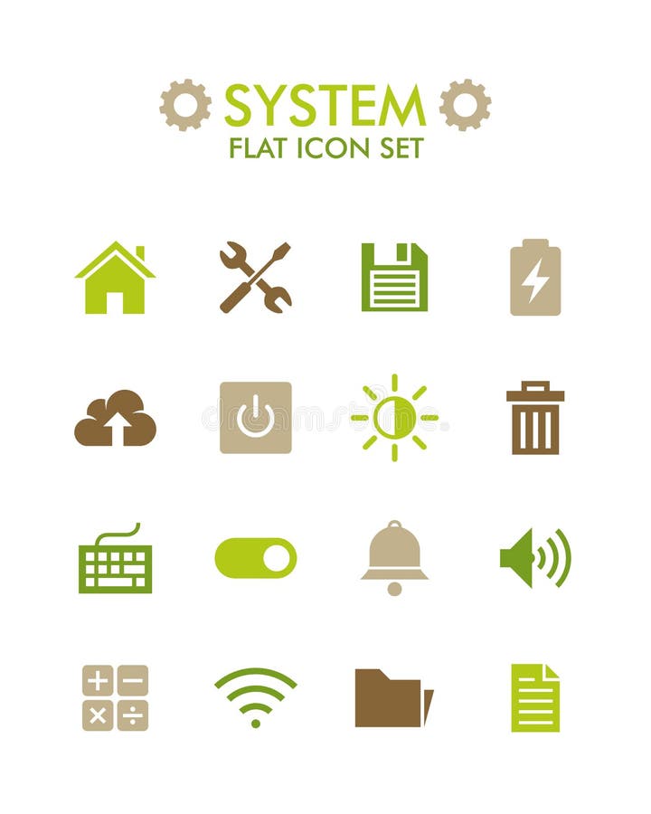 Vector Flat Icon Set - System Stock Vector - Illustration of folder ... Vector Flat Icon Set - System Stock Vector - Illustration of folder ...