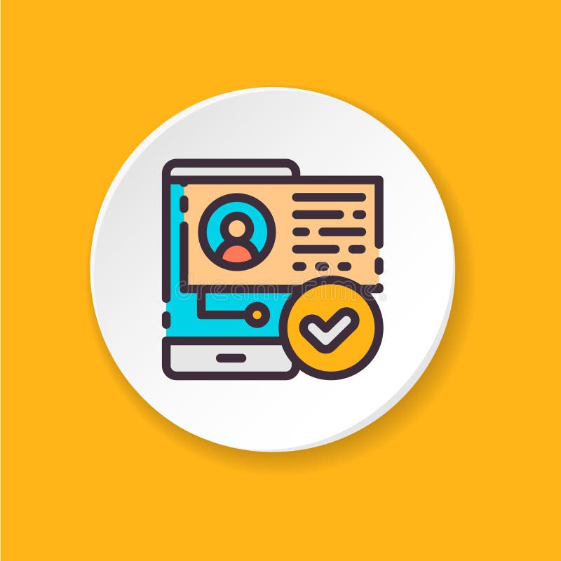 Vector Flat Icon User Personalization. UI/UX User Interface. Button for ...