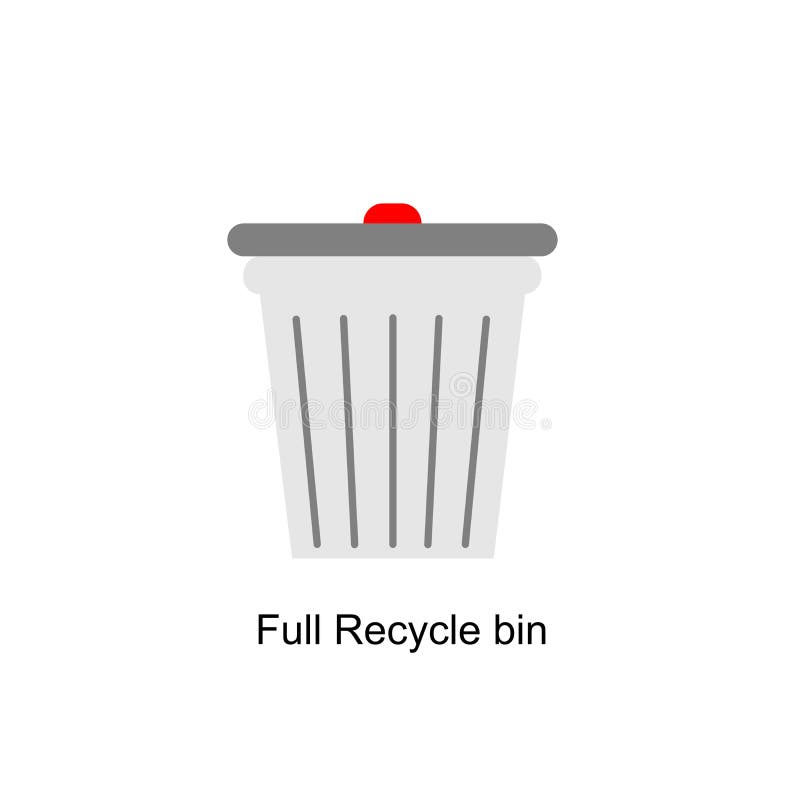 Full Recycle Bin for Trash and Garbage. Stock Vector - Illustration of ...