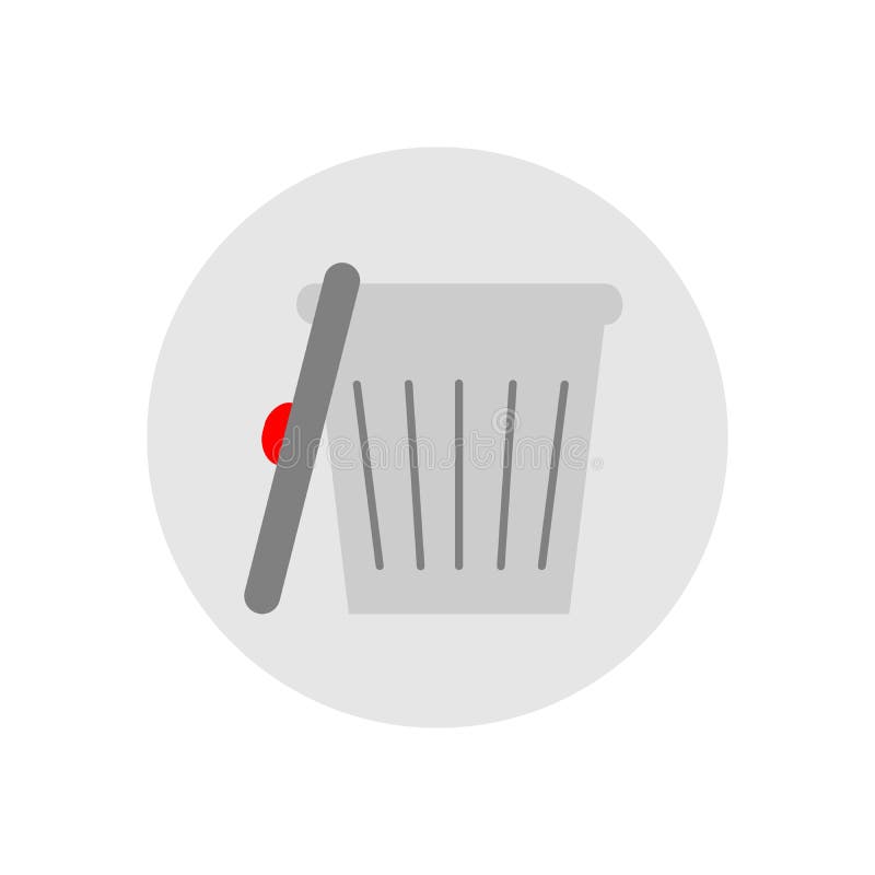 Recycle Bin for Trash and Garbage - Circle Design. Stock Vector ...