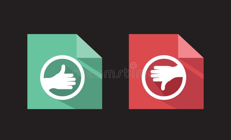 Vector Flat Icons Like Unlike Stock Vector - Illustration of element ...