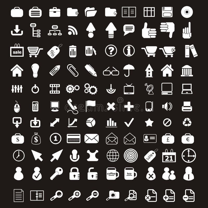 Vector Flat Icons with Various Themes Stock Vector - Illustration of ...