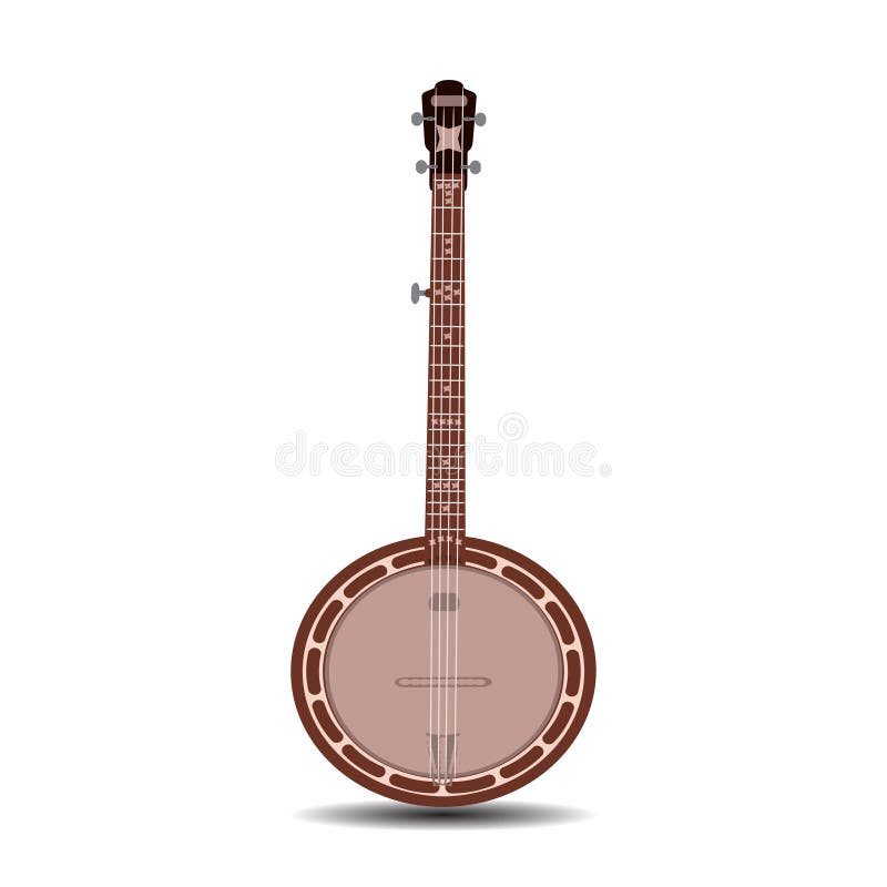 Banjo, Part of Musical Instruments Set of Realistic Cartoon Vector ...