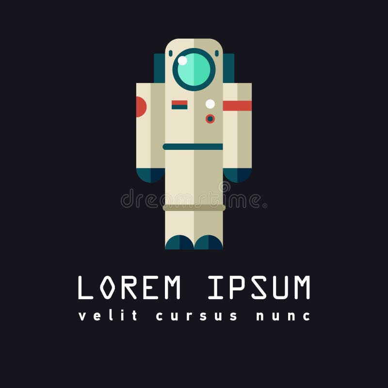 Vector Flat Illustration of Cosmonaut Stock Vector - Illustration of ...