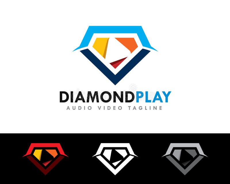 DIAMOND PLAY BUTTON Trophy on White Background. Editable Vector ...