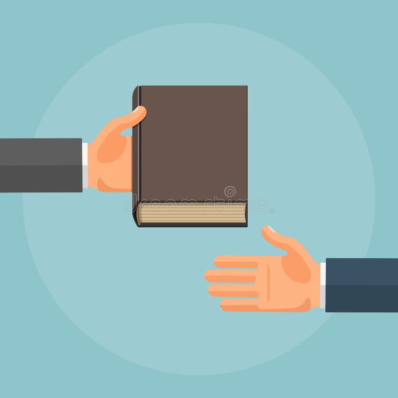 Boy Giving Book about Animals To a Girl Stock Vector - Illustration of ...