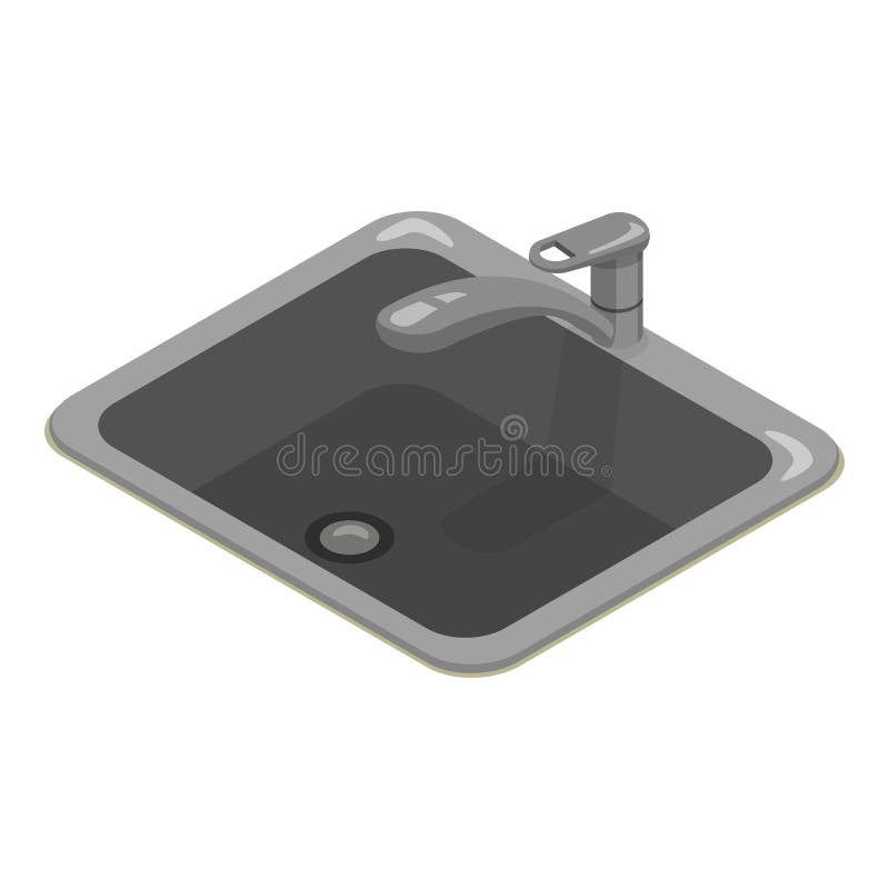 Vector Flat Illustration of Kitchen Sink Stock Vector - Illustration of ...