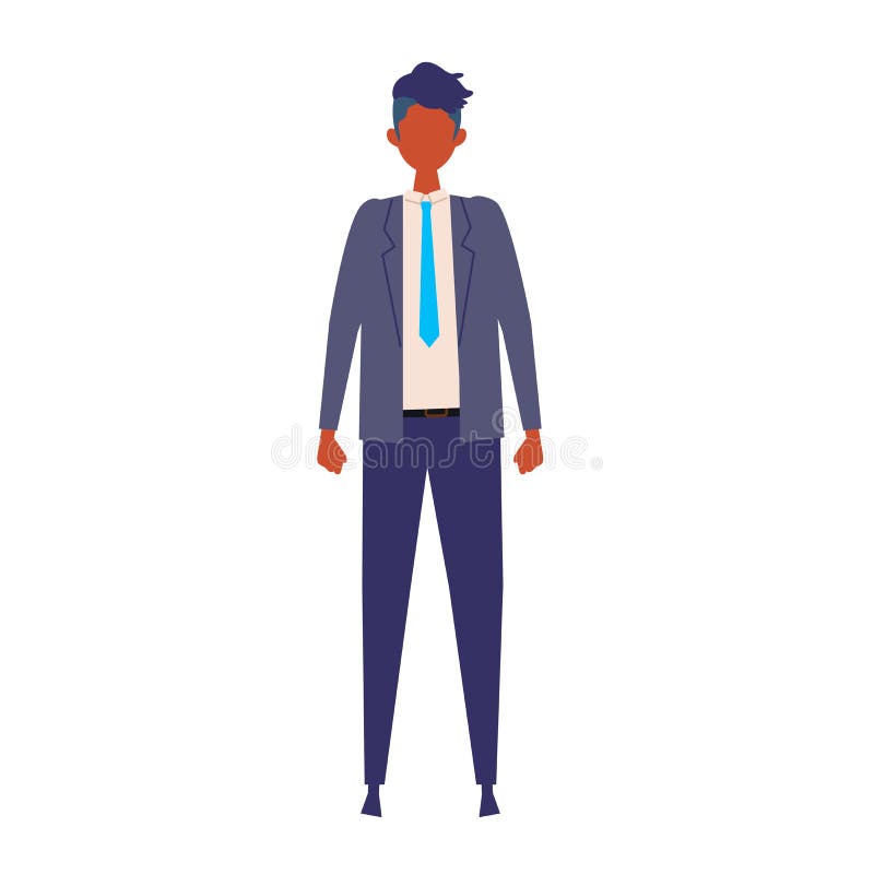 Vector Flat Illustration of Standing Man Stock Vector - Illustration of ...