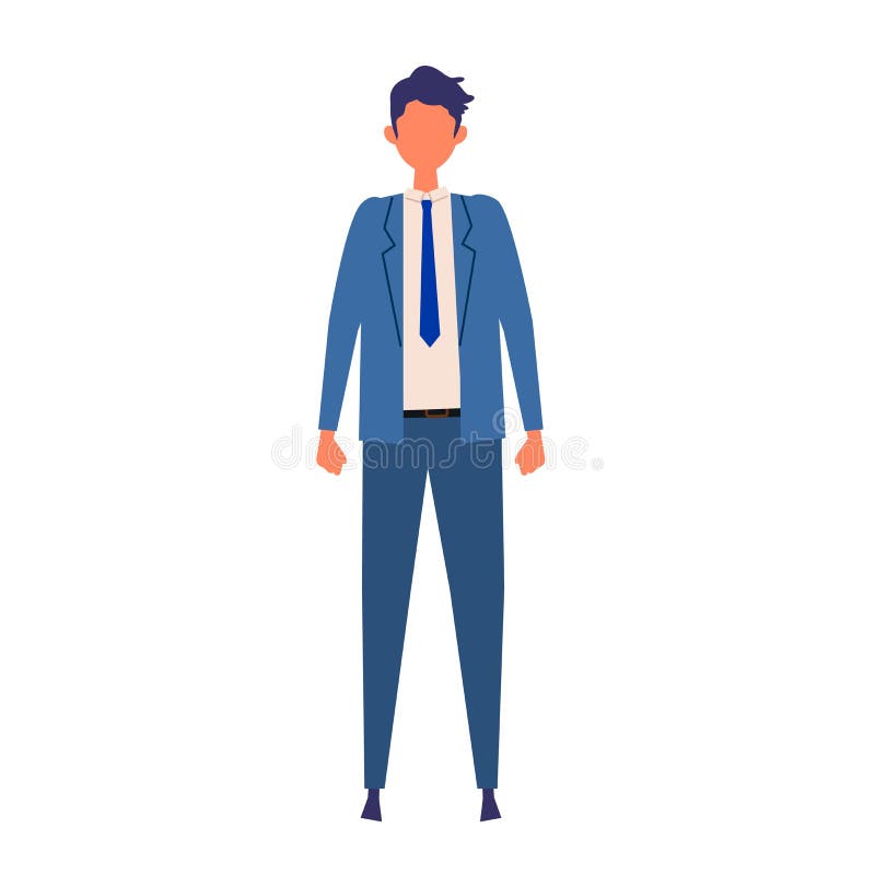 Vector Flat Illustration of Standing Man Stock Vector - Illustration of ...