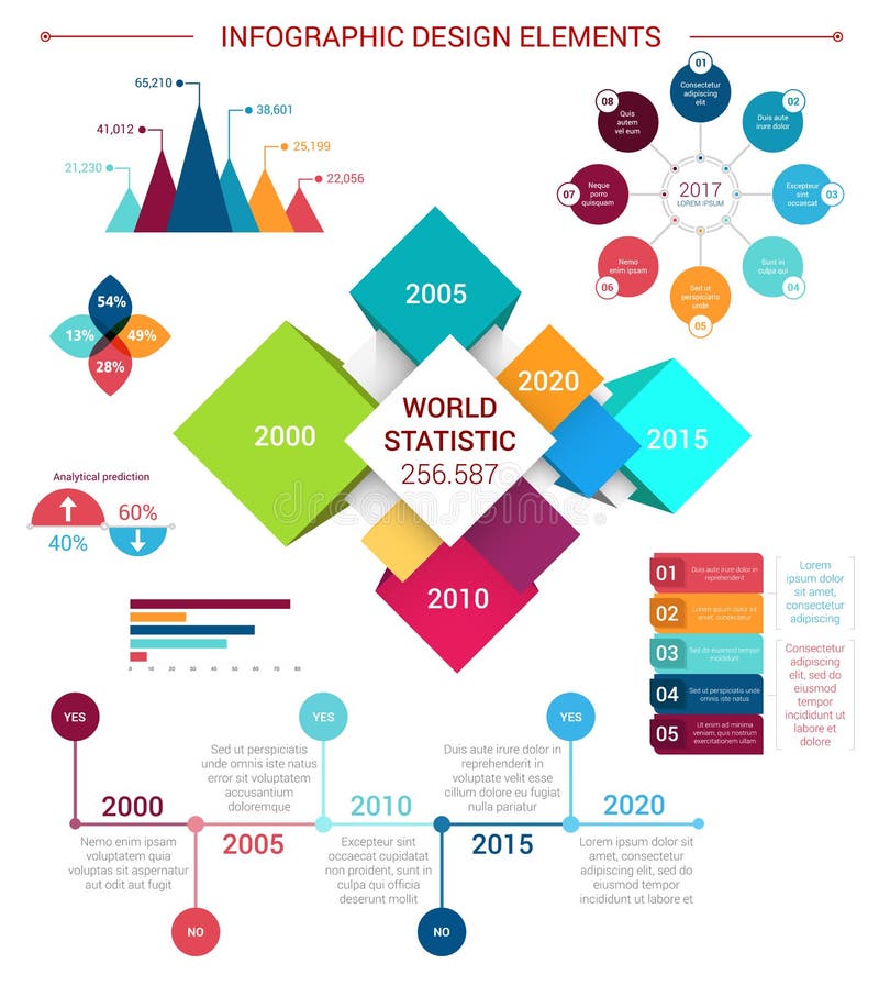 Vector Flat Infographics Design Elements Template Stock Vector ...