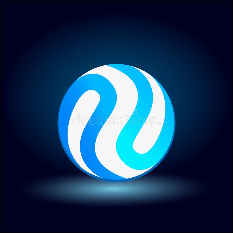 Vector Flat Injective INJ Token Symbol on Blue Background Editorial ...