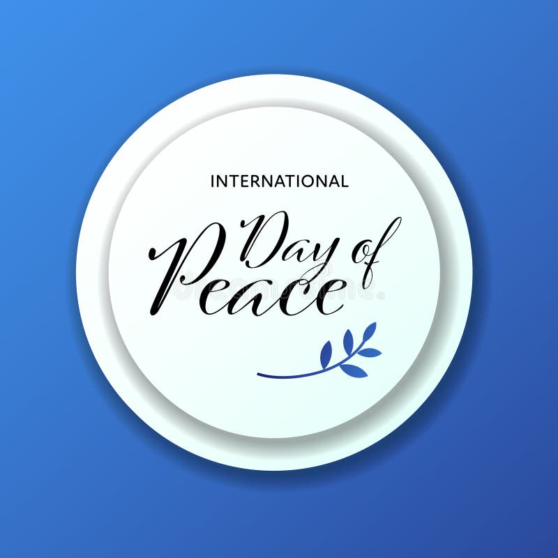 Vector Flat International Peace Day Banner Template. Paper Cut 3d ...