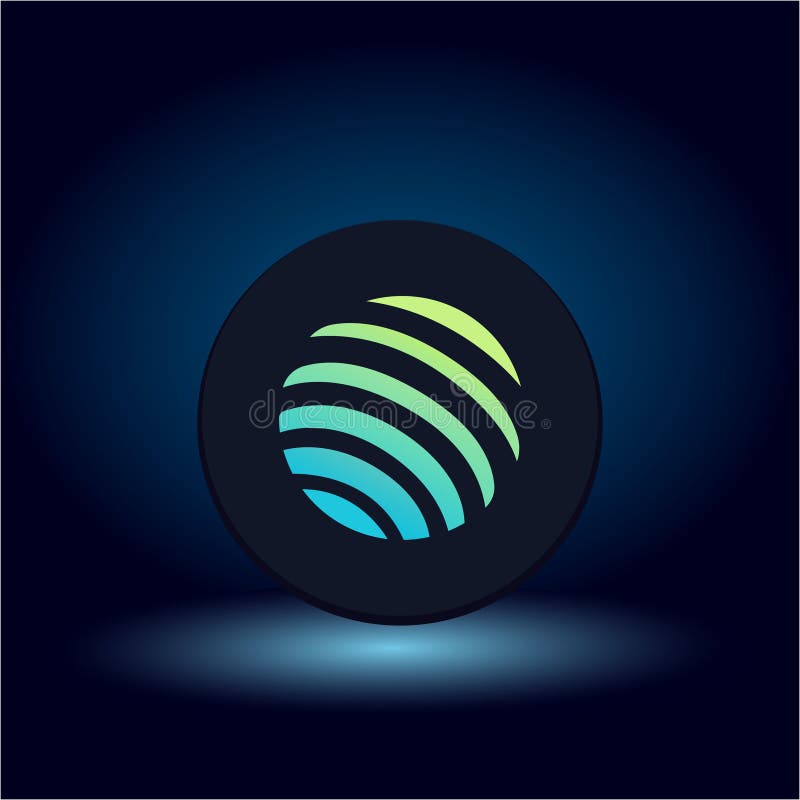 Vector Flat Jupiter JUP Token Symbol on Blue Background Editorial Stock ...