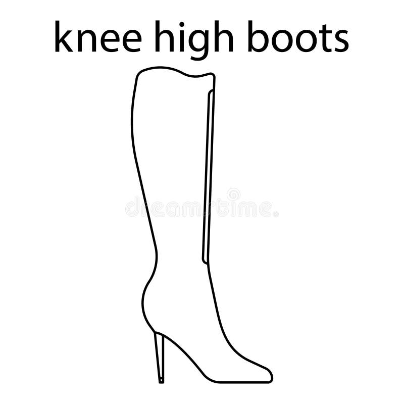 Knee High Boots Stock Illustrations – 266 Knee High Boots Stock ...