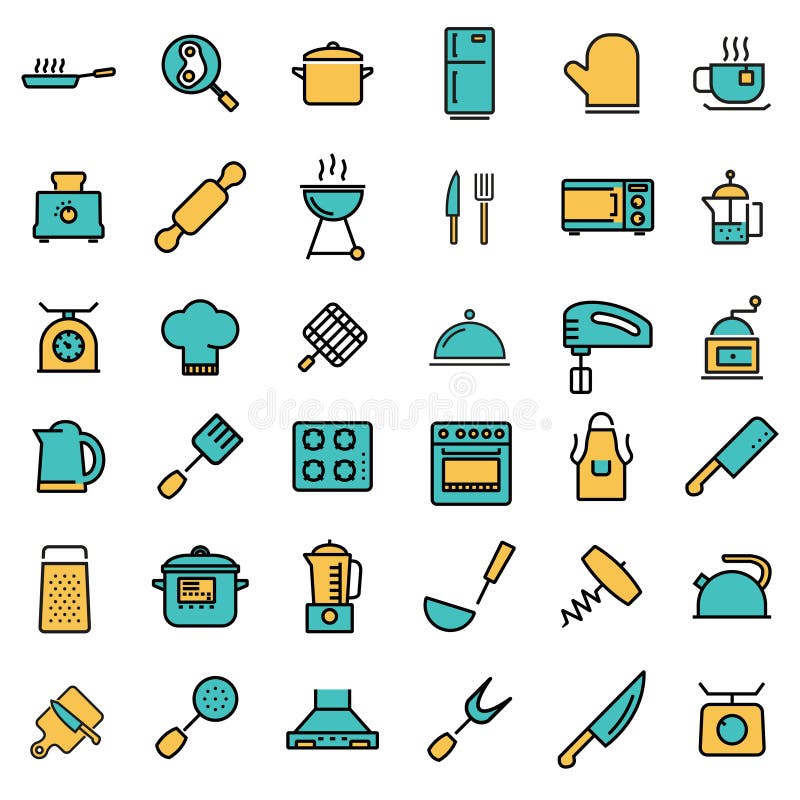 Cooking icons stock illustration. Illustration of pepper - 17903081