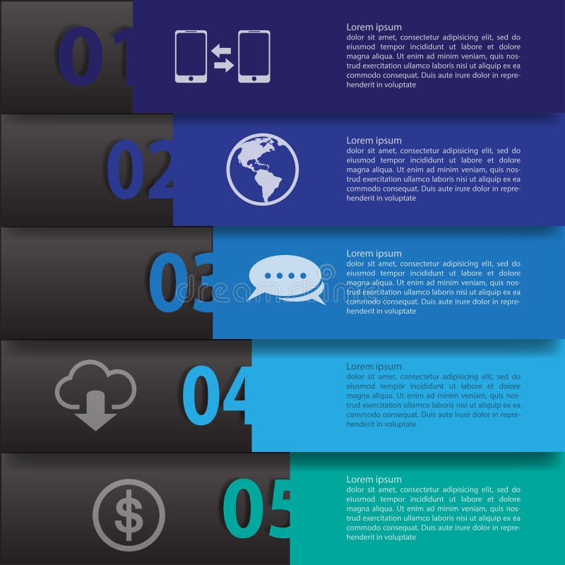 Vector Flat Lines and Numbers Design Template for Web Site. Vector ...