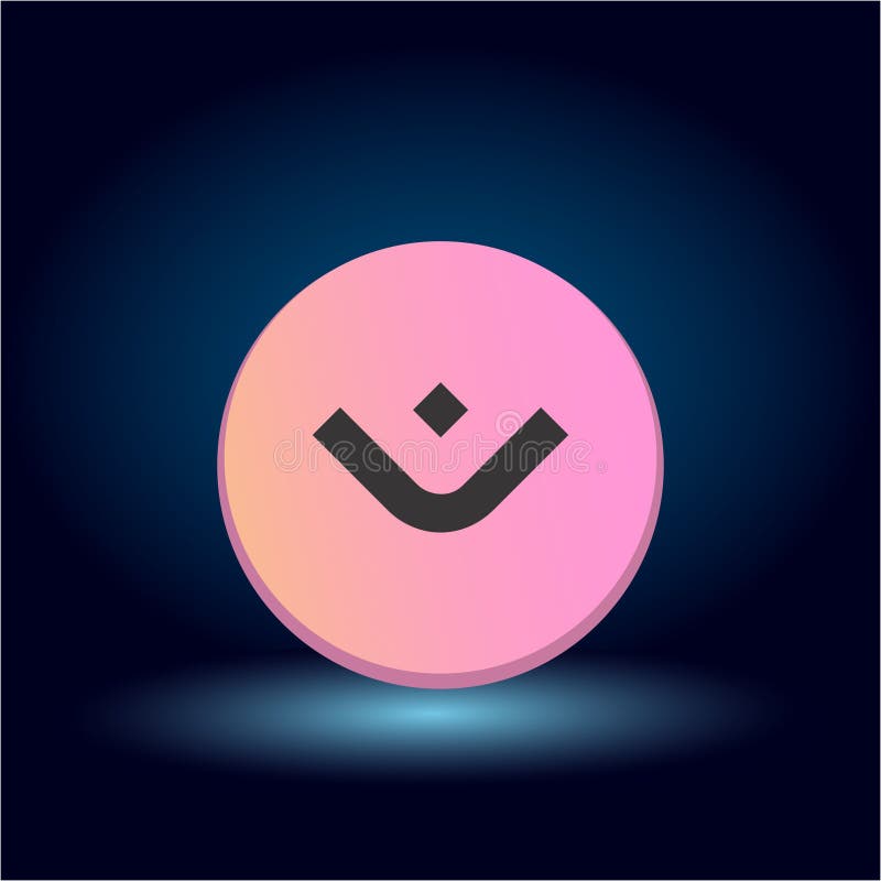 Vector Flat MANTRA OM Token Symbol on Blue Background Editorial Stock ...