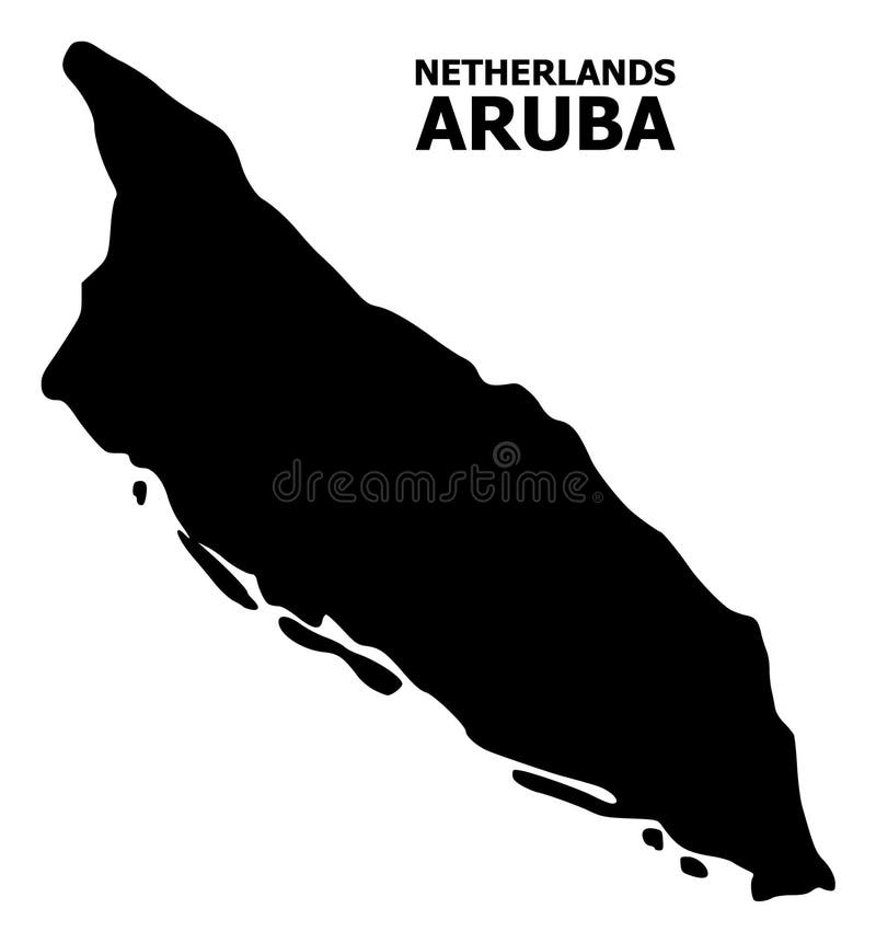 Vector map of Aruba stock vector. Illustration of america - 6604578