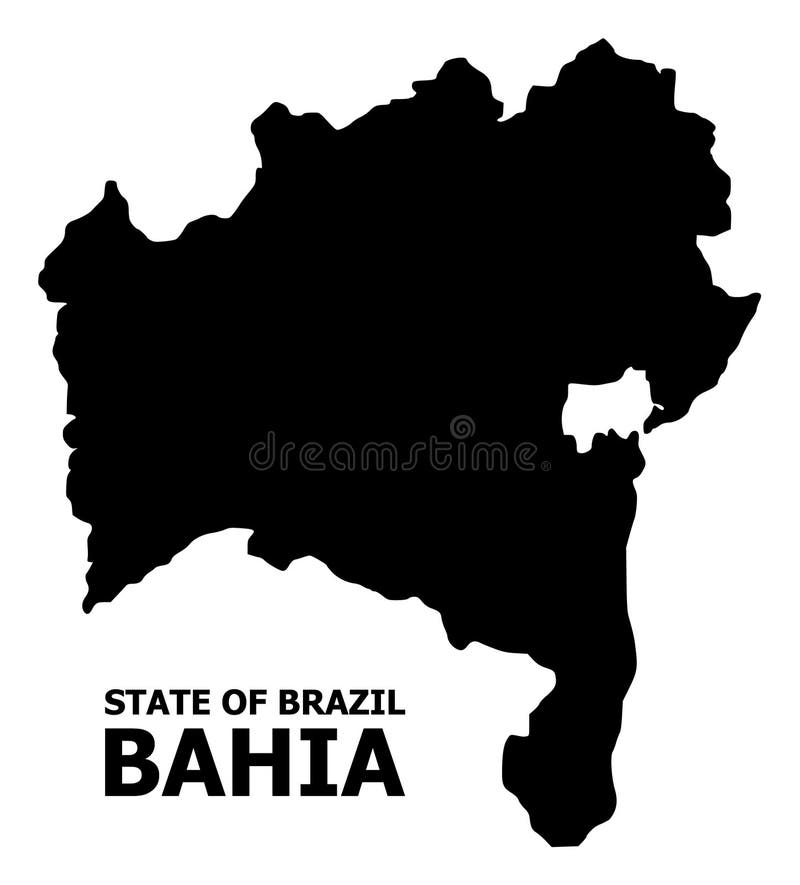 Map of Bahia stock vector. Illustration of vector, bahia - 105855756