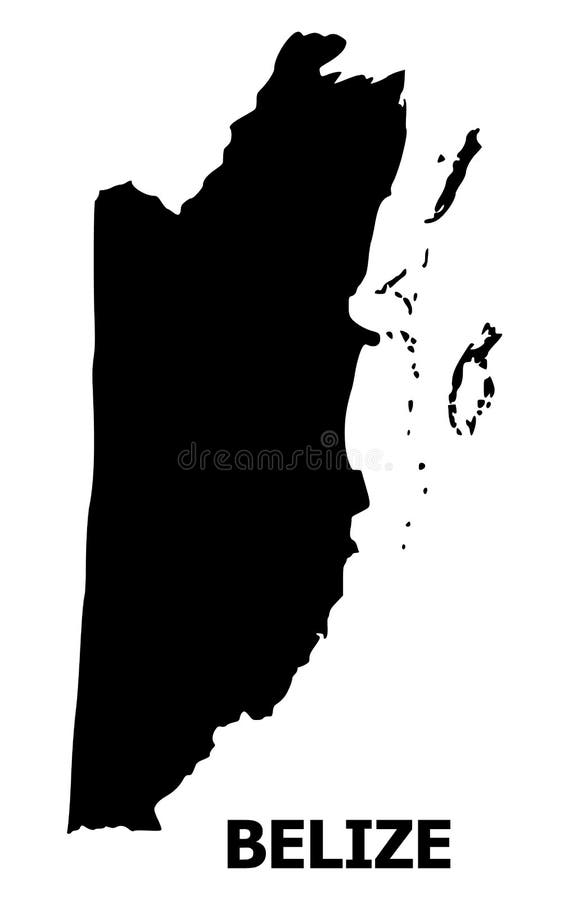Vector Flat Map of Belize with Caption Stock Vector - Illustration of ...