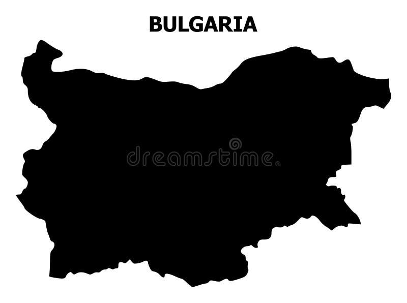 Vector Flat Map of Bulgaria with Name Stock Vector - Illustration of ...