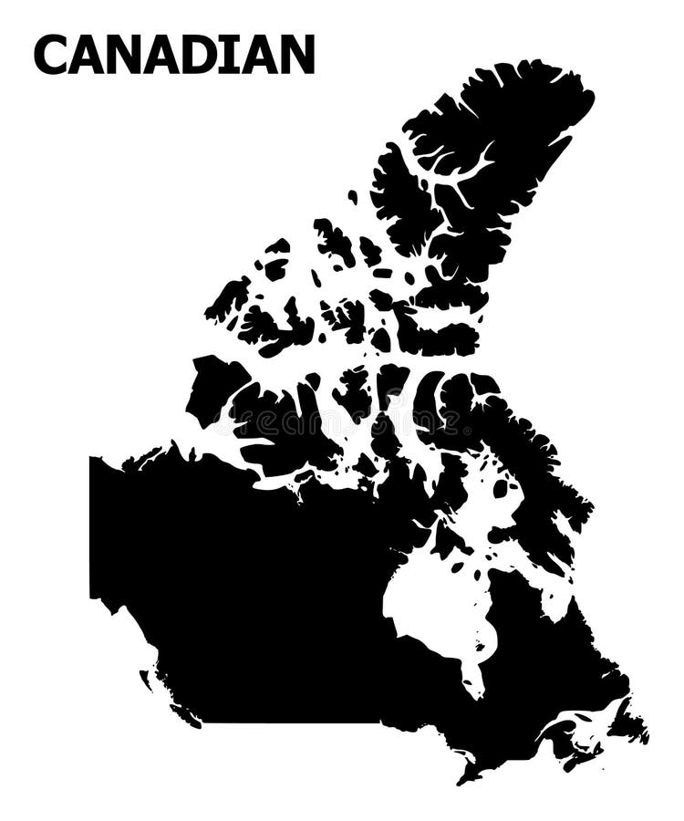 Vector Flat Map of Canada with Name Stock Vector - Illustration of ...
