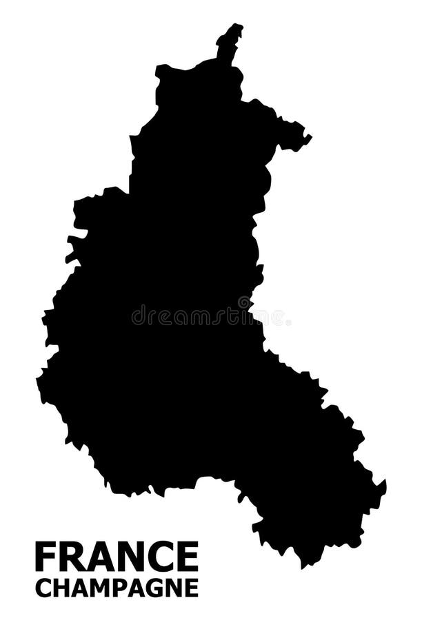 Vector Flat Map of Champagne Province with Name Stock Vector ...
