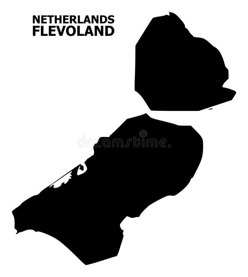 Vector Flat Map of Flevoland Province with Name Stock Vector ...