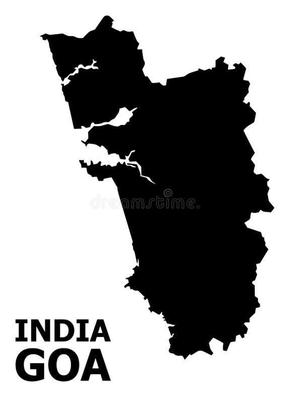 Vector Flat Map of Goa State with Name Stock Vector - Illustration of ...