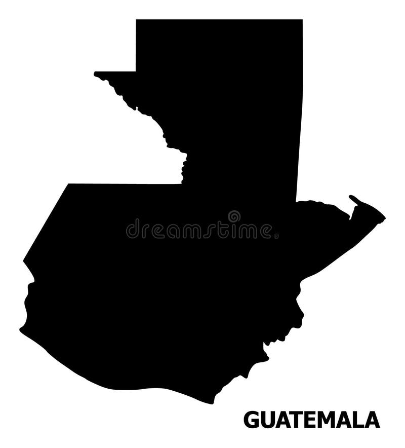 Vector Flat Map of Guatemala with Caption Stock Vector - Illustration ...
