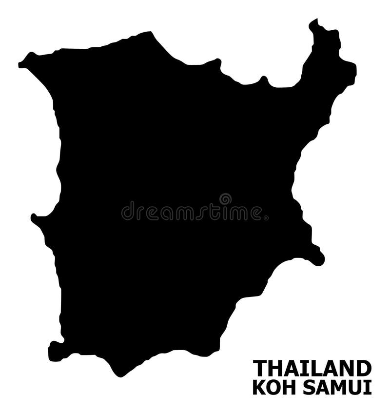 Koh Samui Map Vector stock vector. Illustration of samui - 115043342