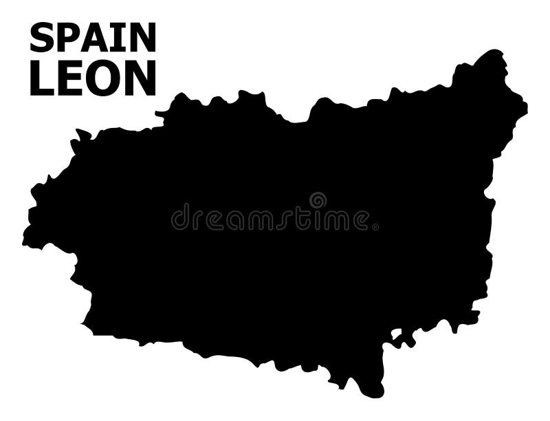 Vector Flat Map of Leon Province with Name Stock Vector - Illustration ...