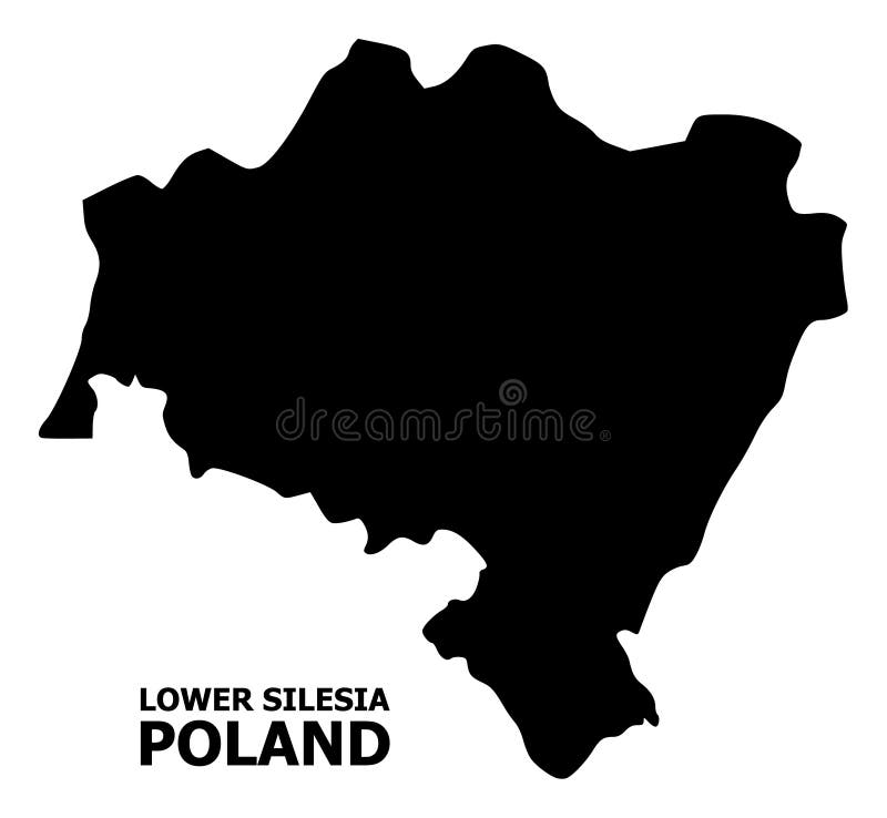 Vector Flat Map of Lower Silesia Province with Caption Stock Vector ...
