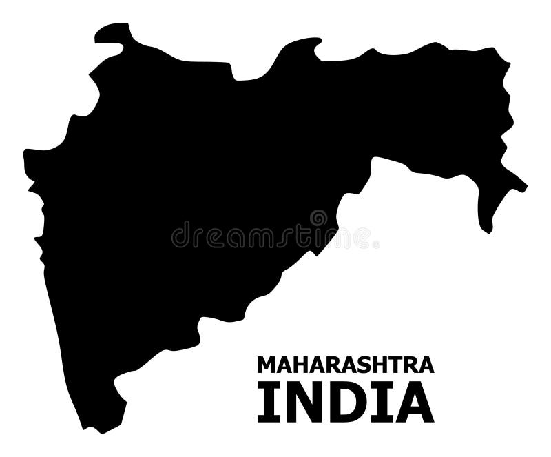 Maharashtra Map without Name of District. All District Border in ...