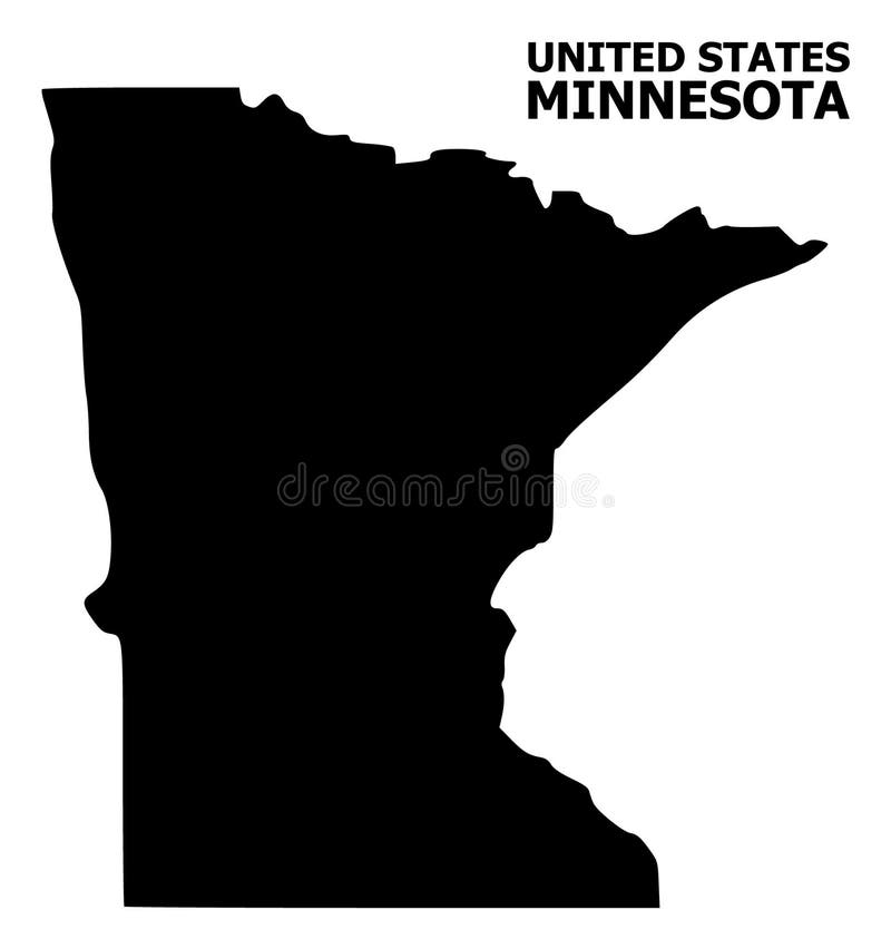 Map Of The U.S. State Of Minnesota Stock Vector - Illustration of ...