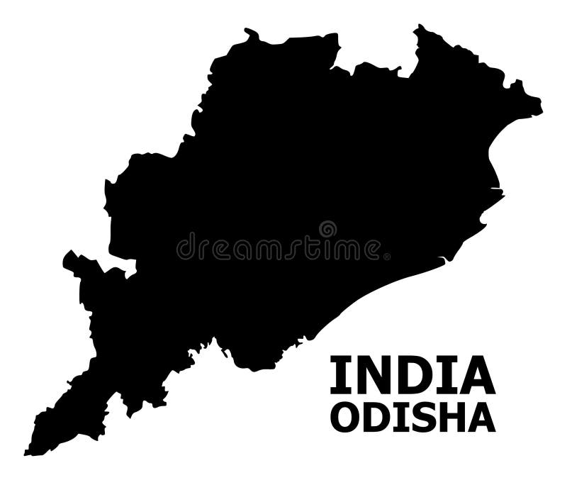 Odisha map vector stock vector. Illustration of isolated - 130610631