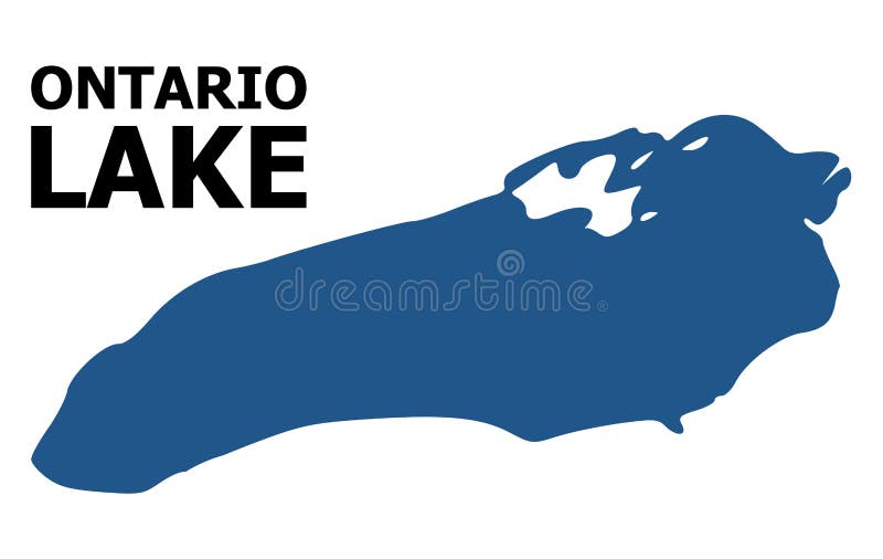 Vector Flat Map of Ontario Lake with Caption Stock Vector ...