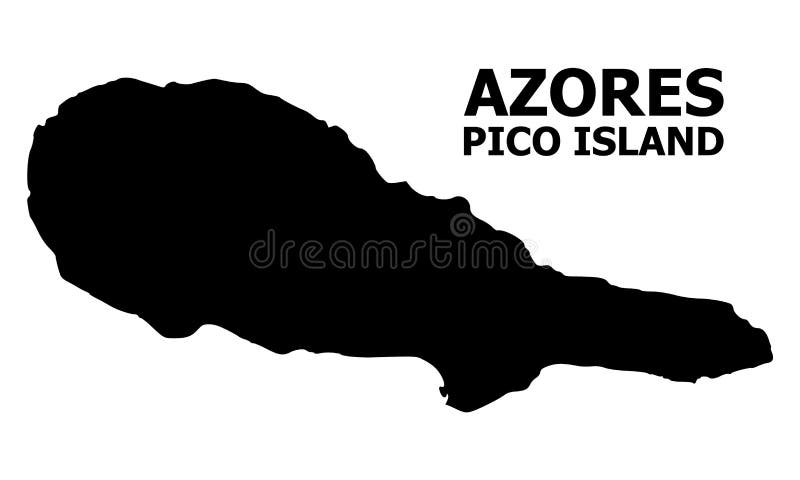Vector Flat Map of Pico Island with Caption Stock Vector - Illustration ...