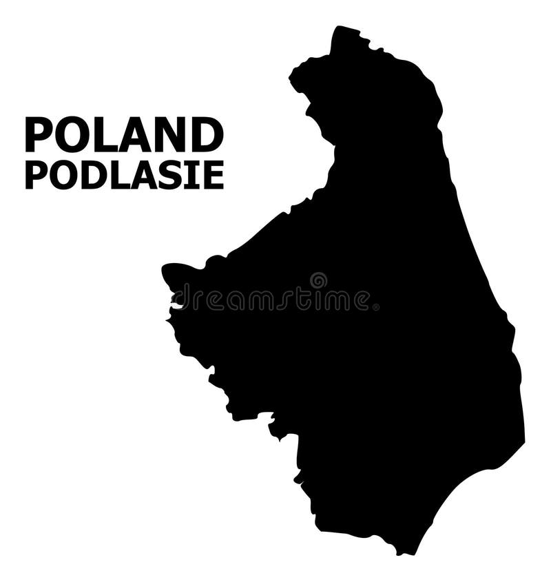 Vector Flat Map of Podlasie Province with Name Stock Vector ...
